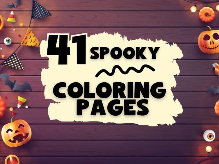 41 Spooky Coloring Pages - The Peculiar Green Rose