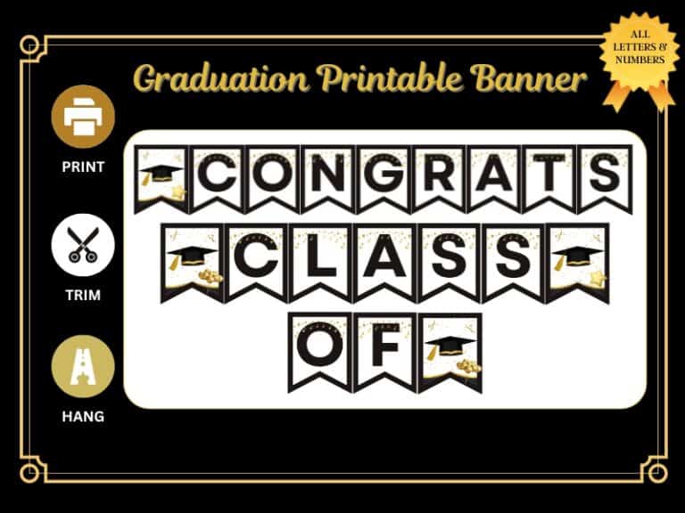 Printable Graduation Banner - The Peculiar Green Rose