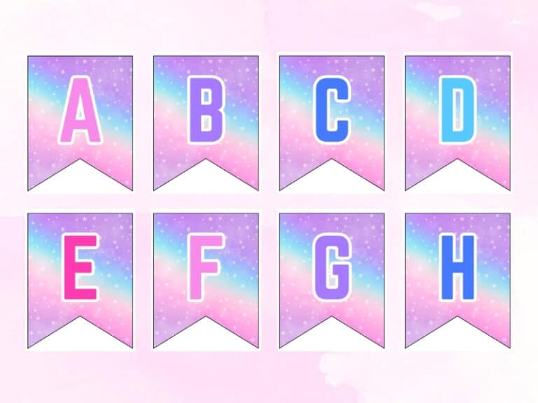 Printable Alphabet Banner - The Peculiar Green Rose