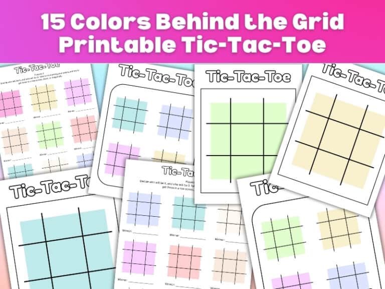 Printable Tic Tac Toe - The Peculiar Green Rose