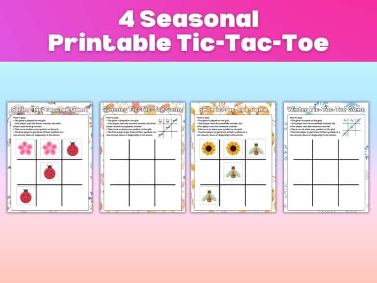 Printable Tic Tac Toe - The Peculiar Green Rose