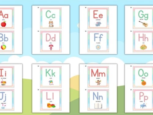 Free Alphabet Flashcards Printable - The Peculiar Green Rose