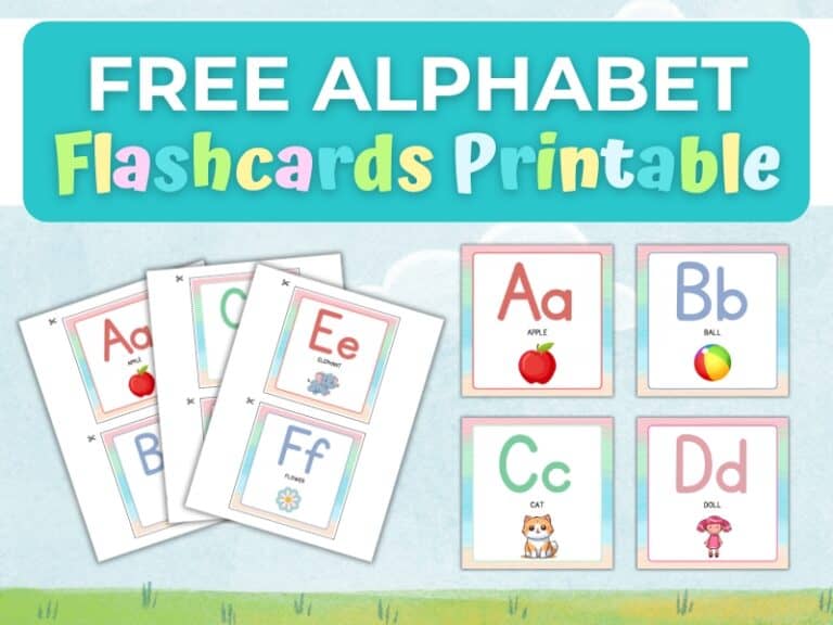 Free Alphabet Flashcards Printable - The Peculiar Green Rose