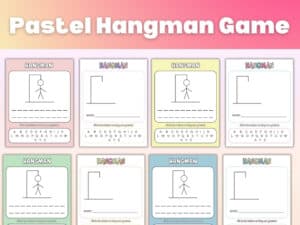Printable Hangman Game - The Peculiar Green Rose