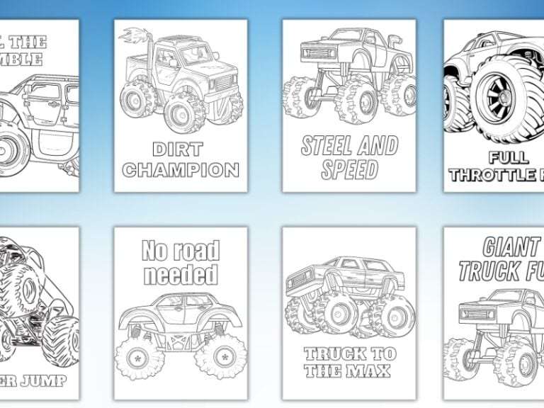 41 Monster Truck Coloring Pages - The Peculiar Green Rose
